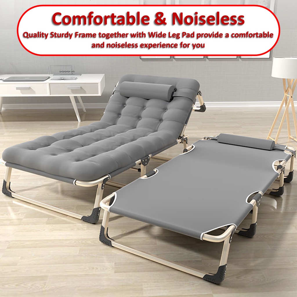 KUCA Folding Bed Outdoor Adjustable Folding Bed Office Nap Bed No ...