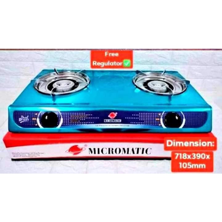 Micromatic MGS-232 Gas Stove Double Burner with Regulator | Shopee ...