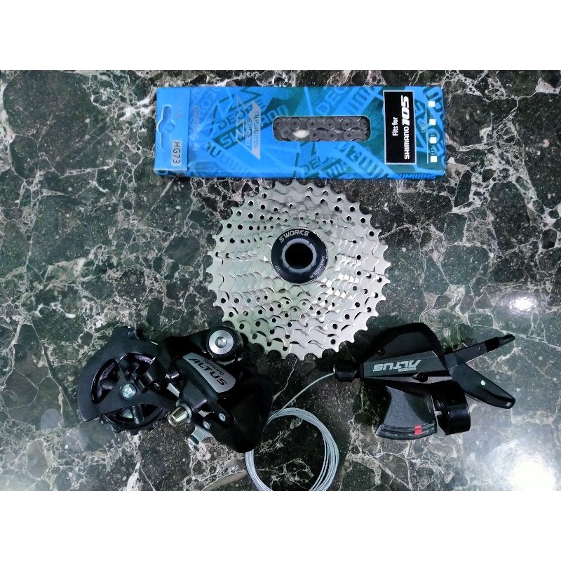 Original Shimano Altus 9 Speed 16 inch Troy Gust Seli Groupset | Shopee ...