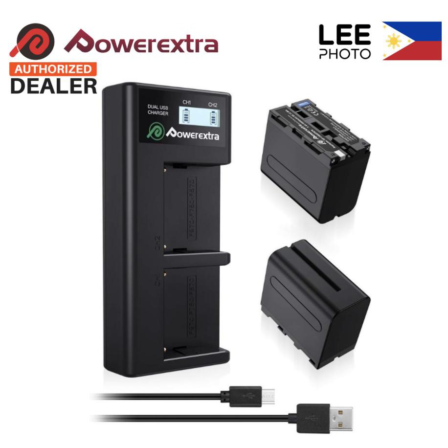 Powerextra 2-Pack Replacement Sony NP-F970 Battery and Smart LCD ...