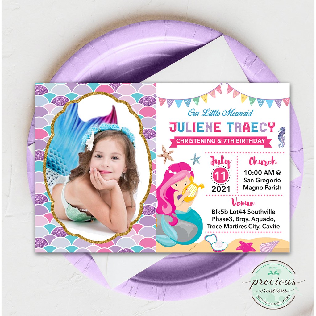 4x6 inches Flat Style Invitation by Precious Creations | Shopee Philippines