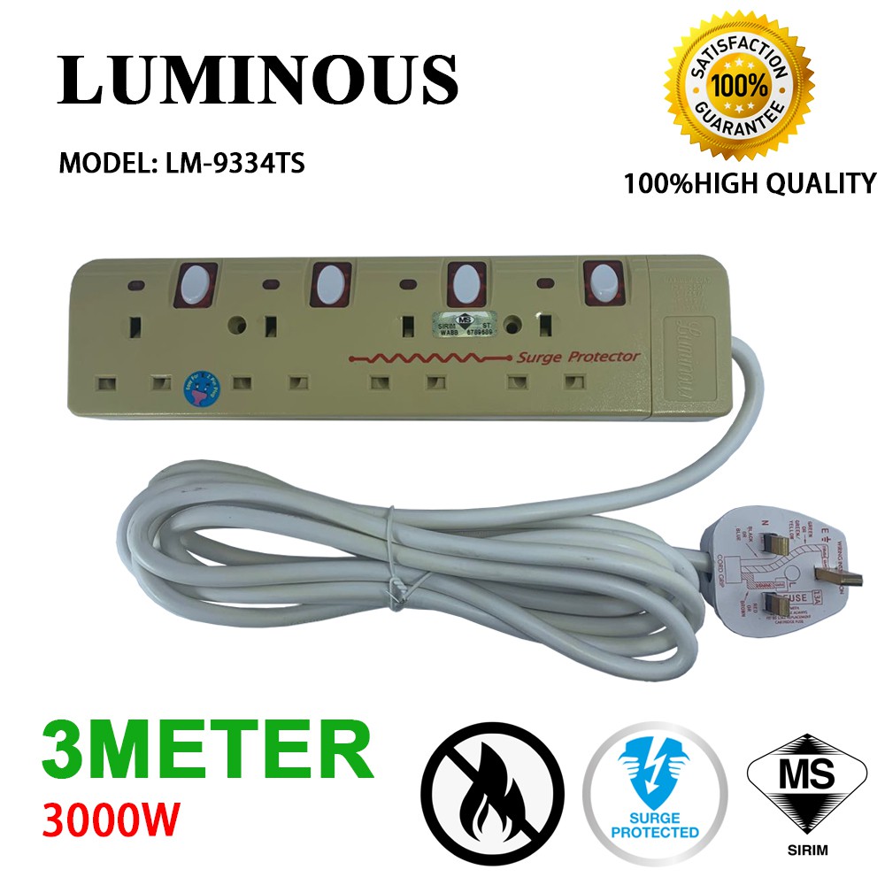 LOMINOUS 3000W 4 GANG SIRIM APPROVAL / HEAT RESISTANCE / SURGE ...