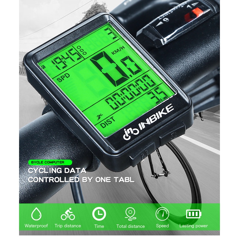 INBIKE Waterproof Bicycle Computer Wireless And Wired MTB Bike Cycling ...