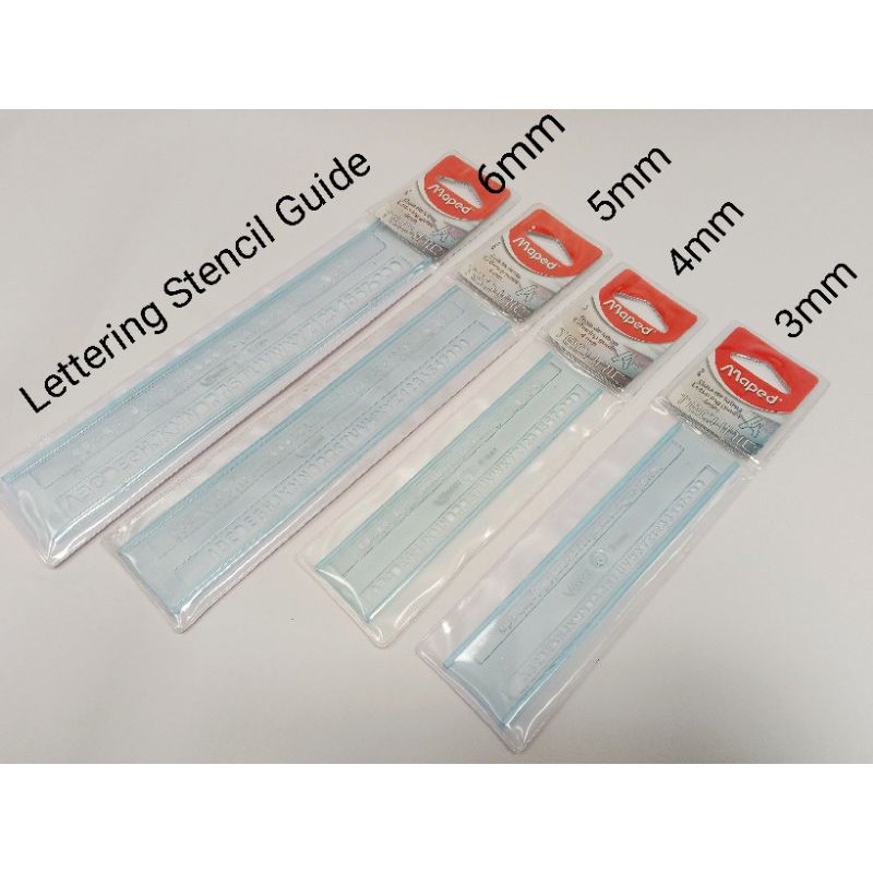 MAPED SILCO Lettering Stencil Guide, Engineering Supply | Shopee ...