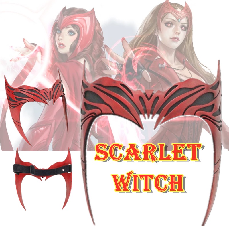 Scarlet Witch Headpiece Mask Maximoff HeadWear Wanda Tiara Crown ...