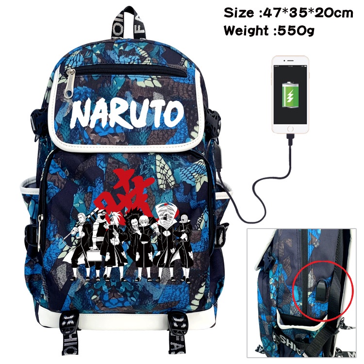 Anime Naruto Series Backpack for Unisex Youth Digital Printed Canvas ...