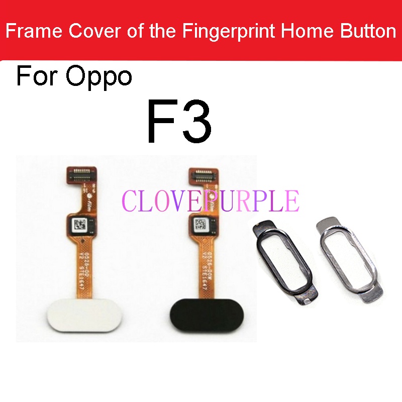 Home Button Fingerprint Sensor Flex Cable With Frame Cover For Oppo F3 ...