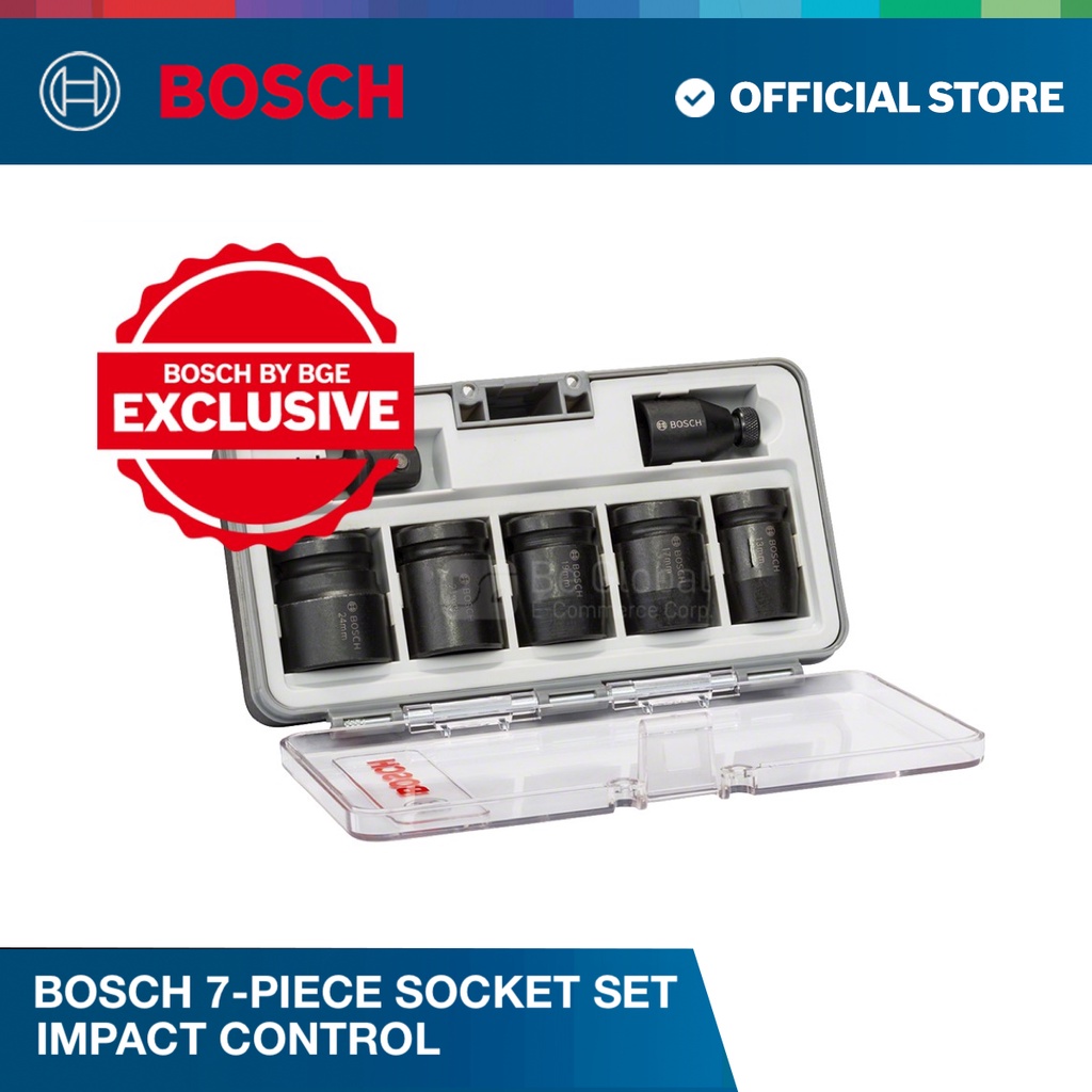 Bosch 7-piece socket set, Impact Control - Tools/Accessories | Shopee ...