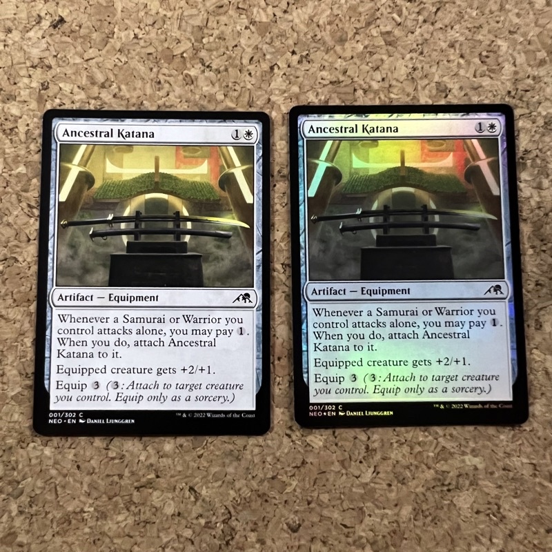 MTG ANCESTRAL KATANA (ARTIFACT EQUIPMENT) KAMIGAWA NEON DYNASTY (WHITE ...