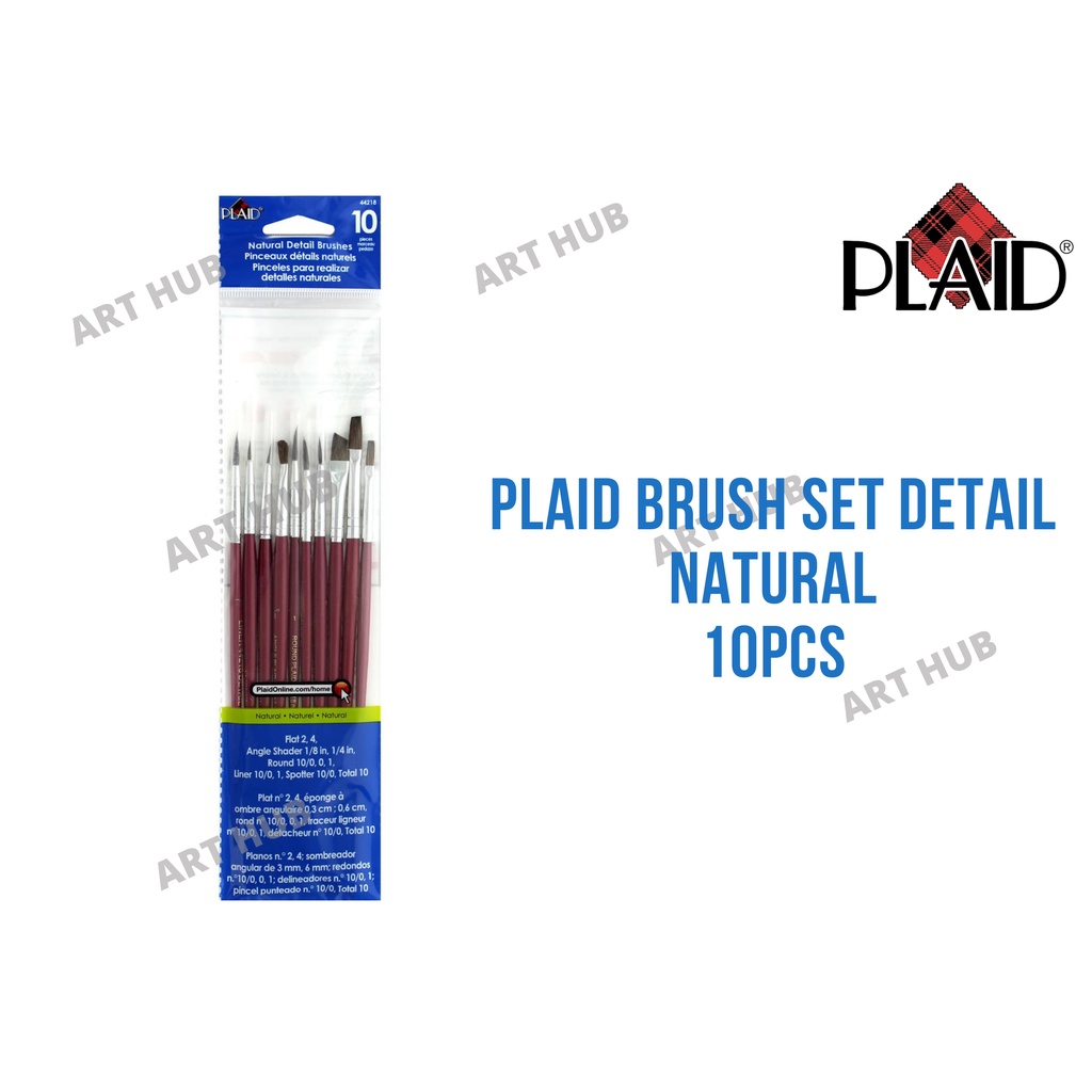 Plaid Premium Angle Soft Grip Glass Paint Brush Set Painting Mod Podge ...