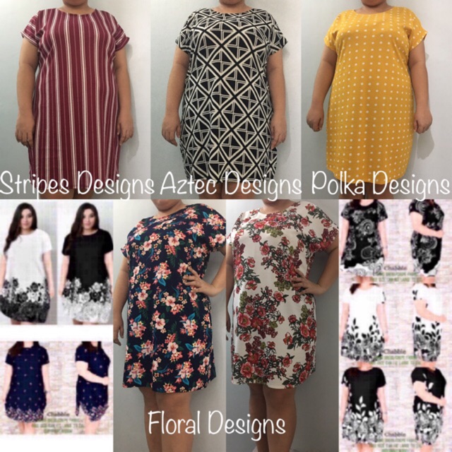 Plus Size 2XL Dress (Fits 2XL up to 5XL) PRINTED Design | Shopee ...