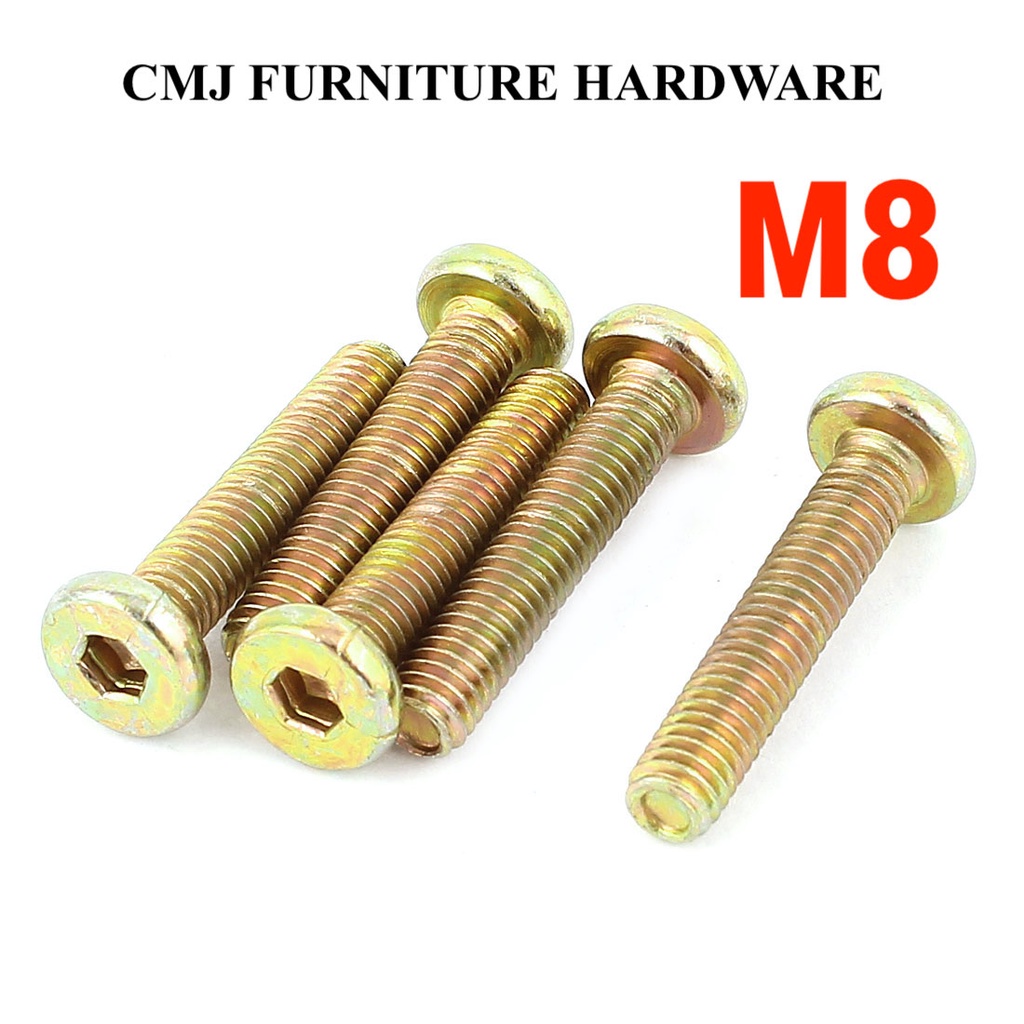 JCBC JCBB Furniture Fastener M8 Allen Key Head Screw Bolt & Nut for ...