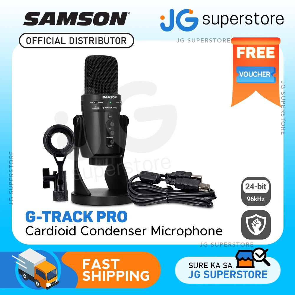 Samson G-Track Pro Multi-Pattern Professional Condenser USB Mic - Audio ...