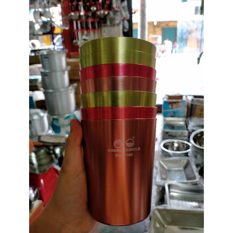 Double Circle Aluminum Baso Colored no:12c (Per Piece) | Shopee Philippines