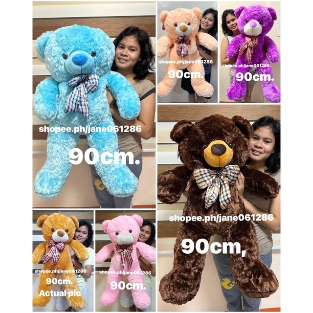 Soft & Huggable Teddy Bear 3 ft. - 8 Colors Available | Shopee Philippines