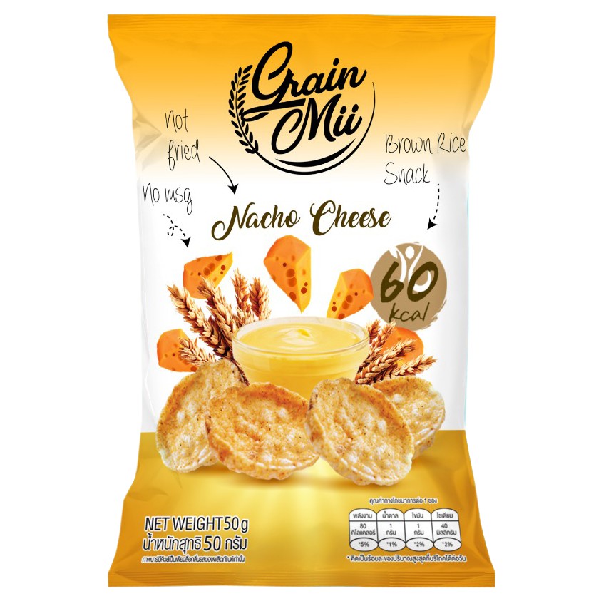 Grain Mii Rice Crackers 4 Flavour Low Fat Healthy Brown Rice Snack 50G ...