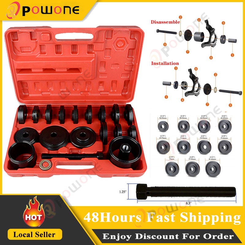 23Pcs Front Wheel Drive Bearing Removal Install Adapter Puller Pulley ...