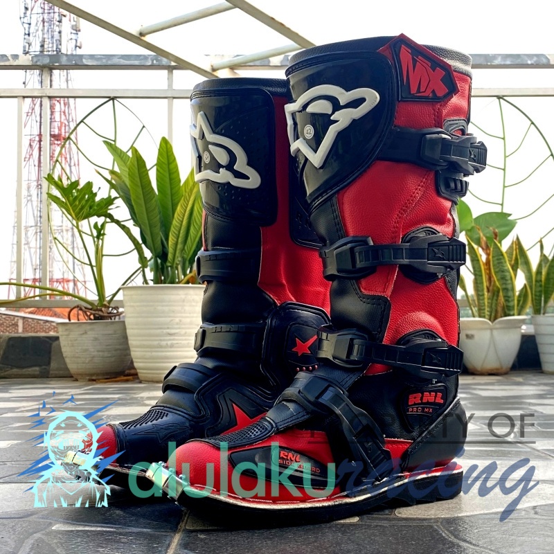 RNL Racing Motocross Shoes Original MX Trail Product - Red Black ...