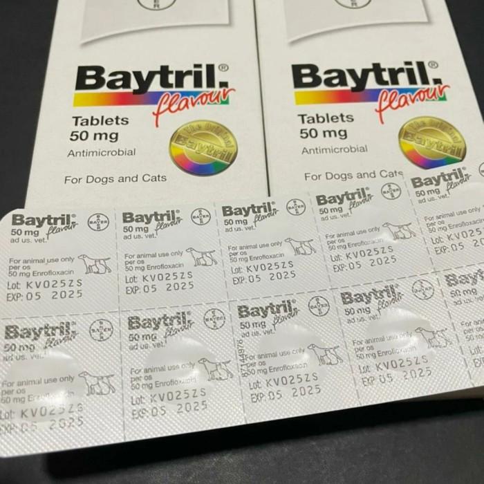 Baytril Antibiotics for Cats and Dogs 50mg (1 Tab - 10Kg) | Shopee ...