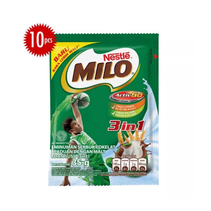 MILO Active Go 3IN1 35g x 10s | Shopee Philippines