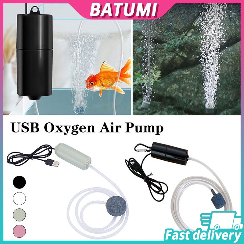 Aquarium Fish Tank Oxygen Pump Portable USB Mini Oxygen Air Pump Filter ...