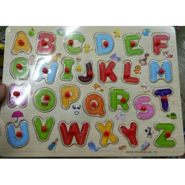 Wooden peg alphabet capital | Shopee Philippines
