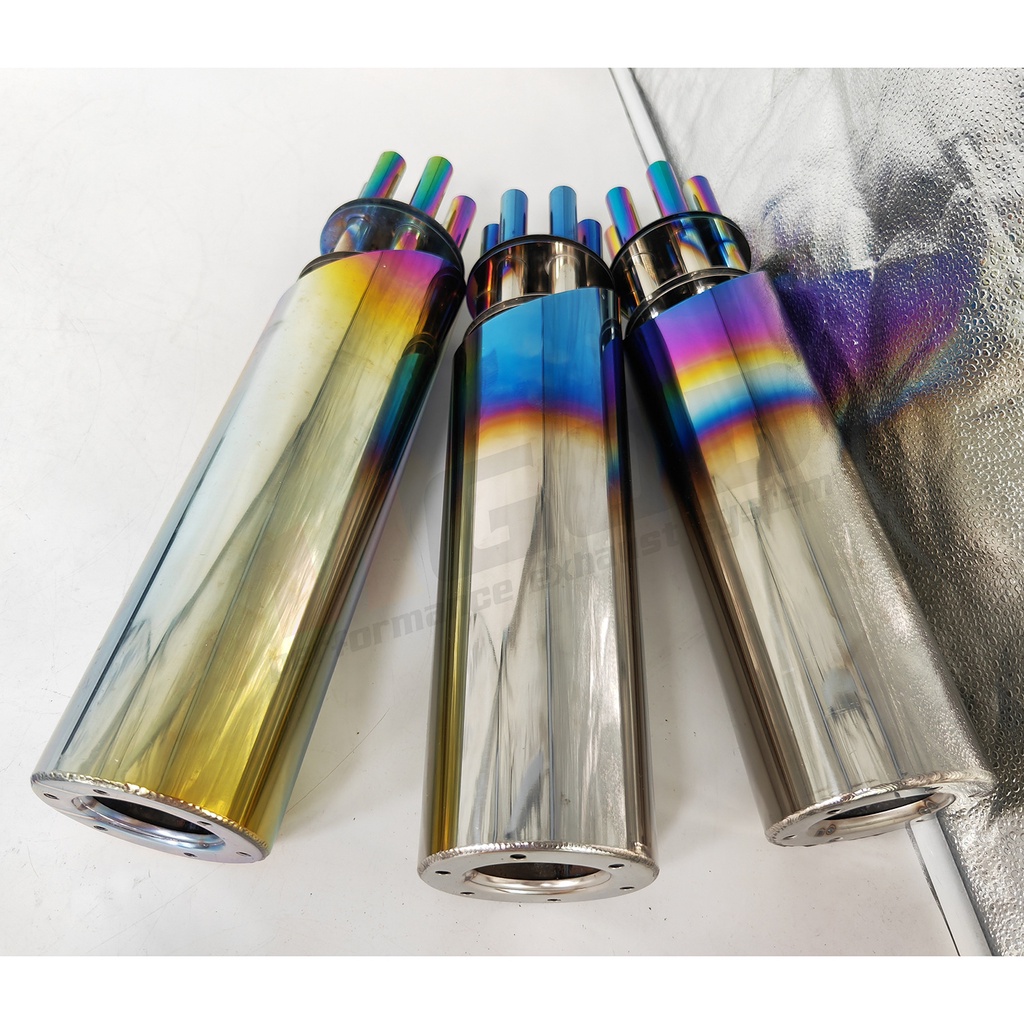 Universal Gatling Exhaust Machine Gun Pipe Rotate Motorbike Modified ...