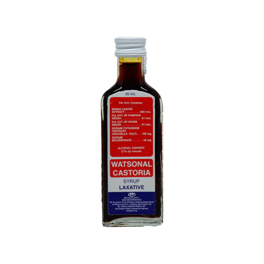 CASTORIA Senna Leaves Extract Sodium Potassium Tartrate Syrup 30mL ...