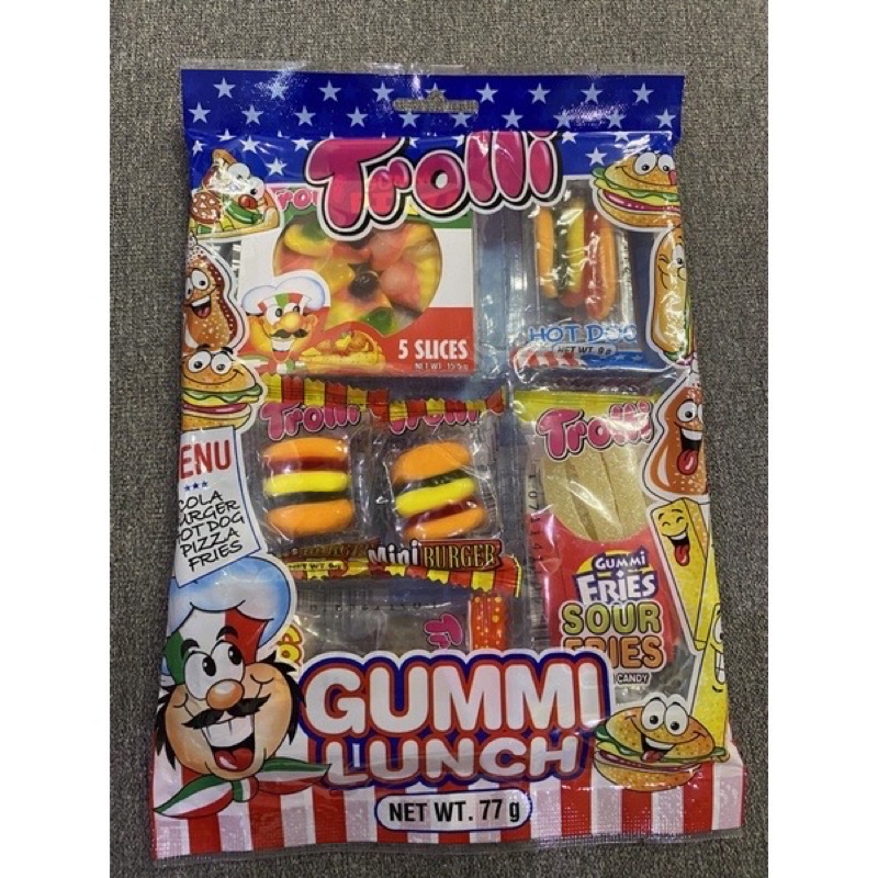 Original GummY Trolli Gummi Pizza Pack of 8 / Mini Burger Pack | Shopee ...