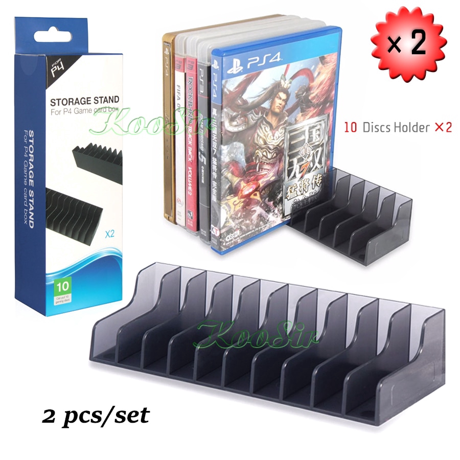 2 pcs/Pack PS4 Slim Pro Game Accessories CD Disk Stand Storage Bracket ...