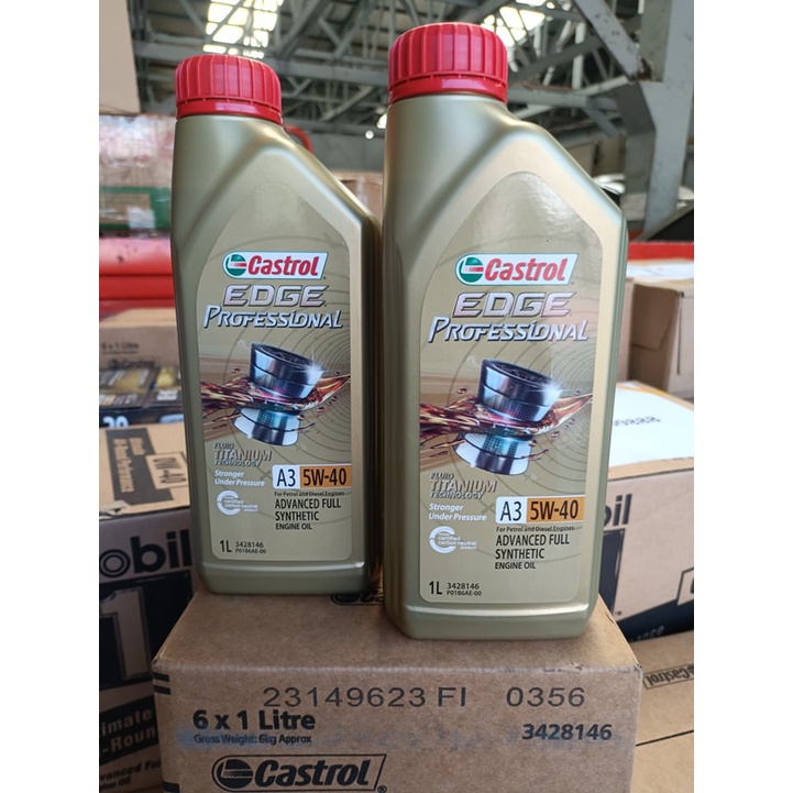 CASTROL EDGE PROFESSIONAL 1L 5W-40 A3 ADVANCED FULL SYNTHETIC ENGINE ...