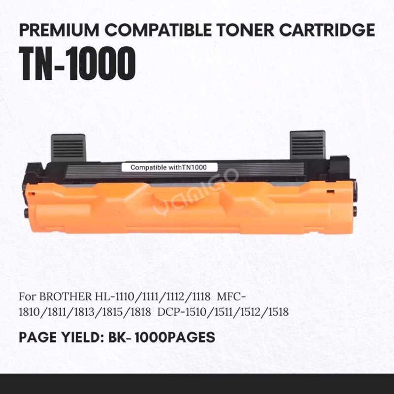 YAMIGO Compatible Tn1000 Tn-1000 Toner Cartridge For P118w Hl-1110 1210 Mfc-1810 Dcp-1510 P115 ...