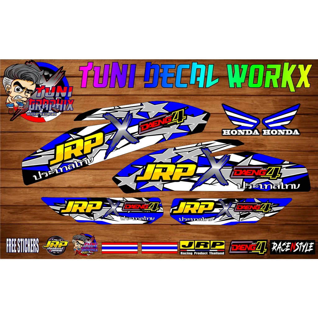 TMX/RUSI/PINOY/MOTOPOSH/SKYGO/ DECALS STICKER v5 BLUE ( JRP X DAENG ...