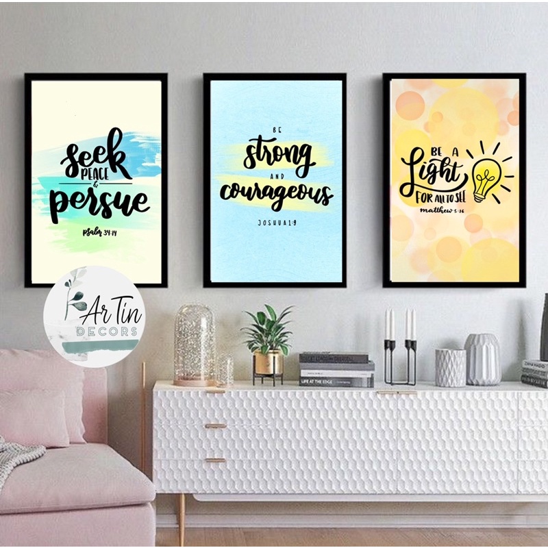 Bible Verse Decor / Verse Wall Frame Inspirational Quotes ...