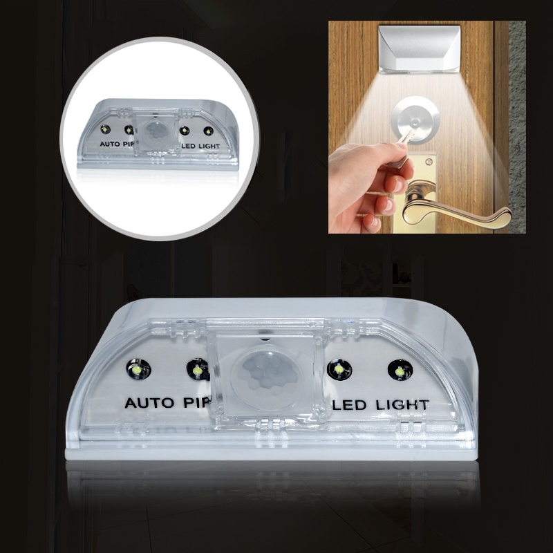 LED Smart Door Lock Sensor Light Human Body Exercise Night For Keyhole ...