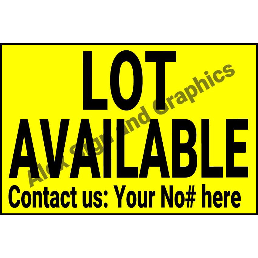 Lot Available: Contact Us - Your No. Here PVC Signage - A4 Size (7.5 x ...