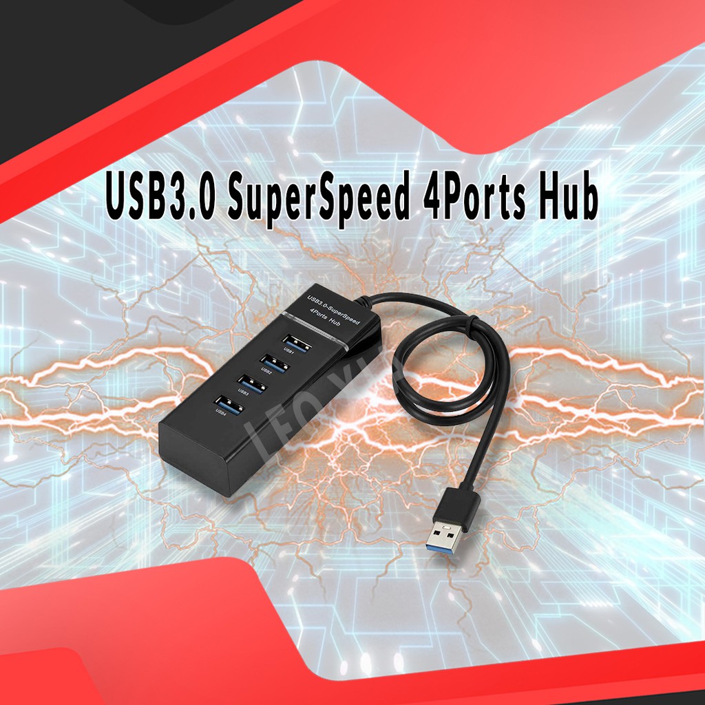 USB 3.0 SuperSpeed 4 Ports Hub 30cm | Shopee Philippines