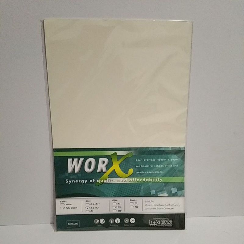 Worx Vellum Board Pale Cream 10's (200GSM) | Shopee Philippines