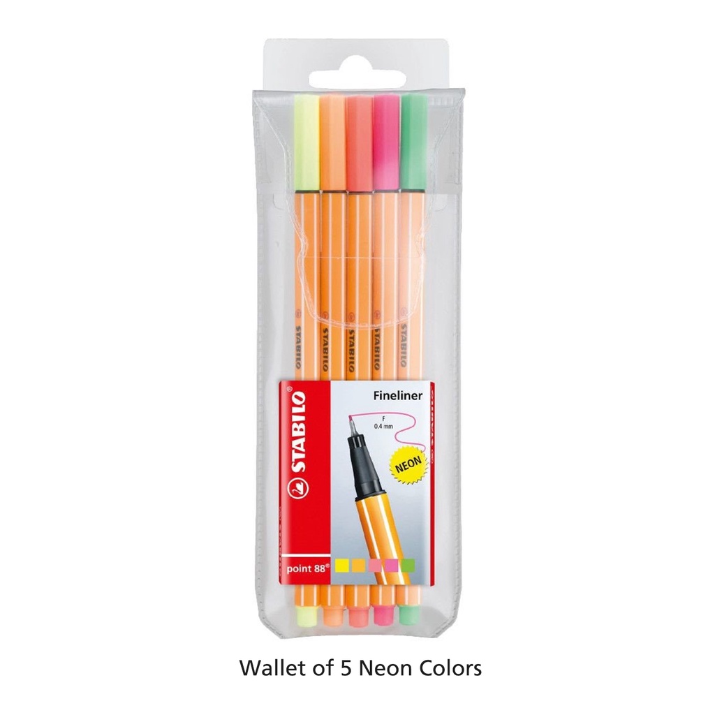 STABILO Point 88 Fineliner 0.4mm Wallet Set 5/6/8/10/15/20/30/40pcs ...