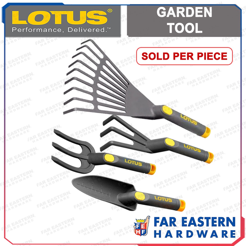 LOTUS Garden Tool Cultivator | Leaf Rake | Transplanter | Garden Fork ...