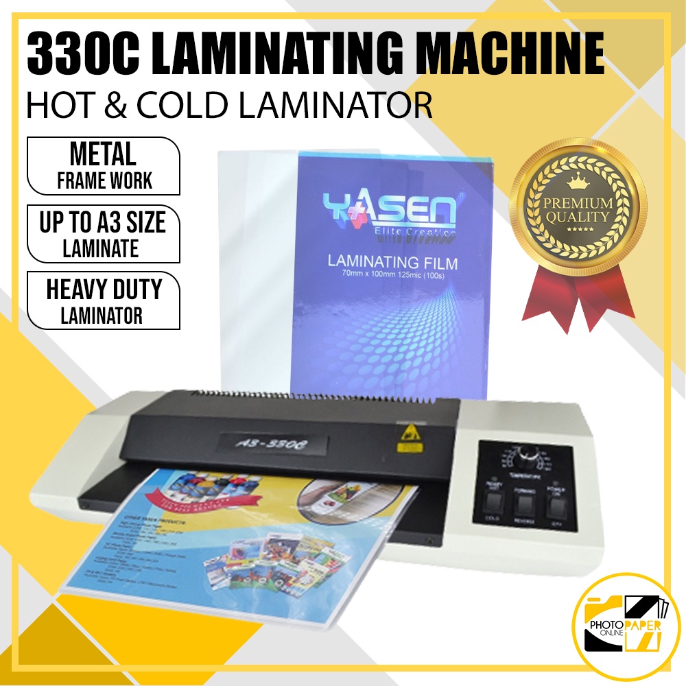 330c Laminator A3 Hot Cold Reverse Heavy Duty Officom Laminating