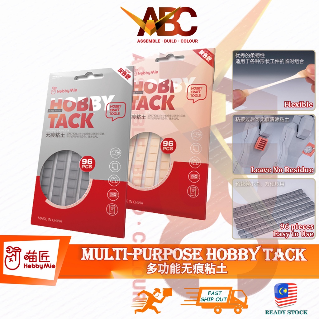 [HobbyMio] Hobby Tack – 96 pieces Tack It Adhesive Clay Reusable ...