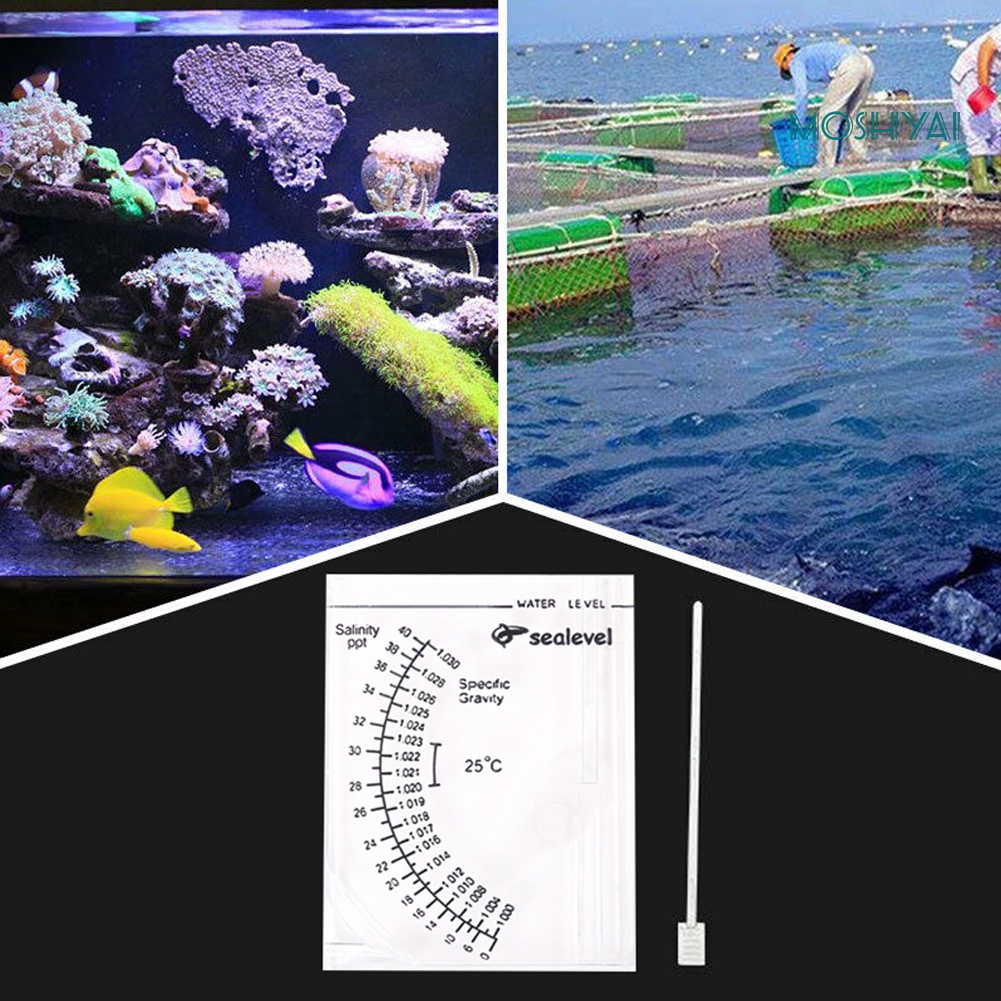 Seawater Hydrometer Aquarium Water Concentration Aquaculture Salinity ...