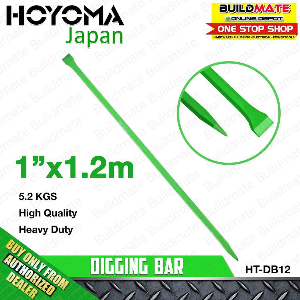HOYOMA Digging Bar 1" Inch x 1.2m Wrecking Bar For Prying Large Rocks ...