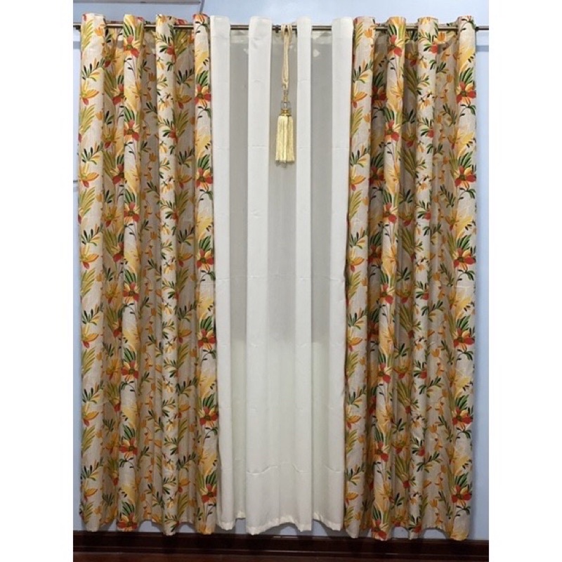 Contessa Yellow Ring Curtains SOLD PER PIECE | Shopee Philippines