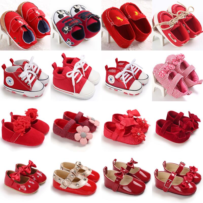 Boys and girls' Christmas red shoes Baby's casual shoes Christmas gift ...