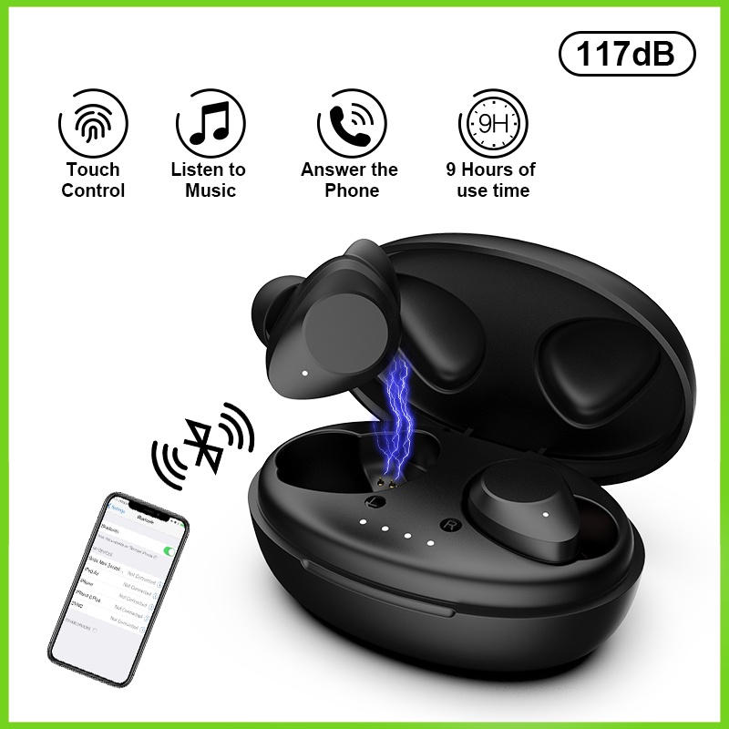Bluetooth Hearing Aids Rechargeable Hearing Aid Digital CIC Severe ...