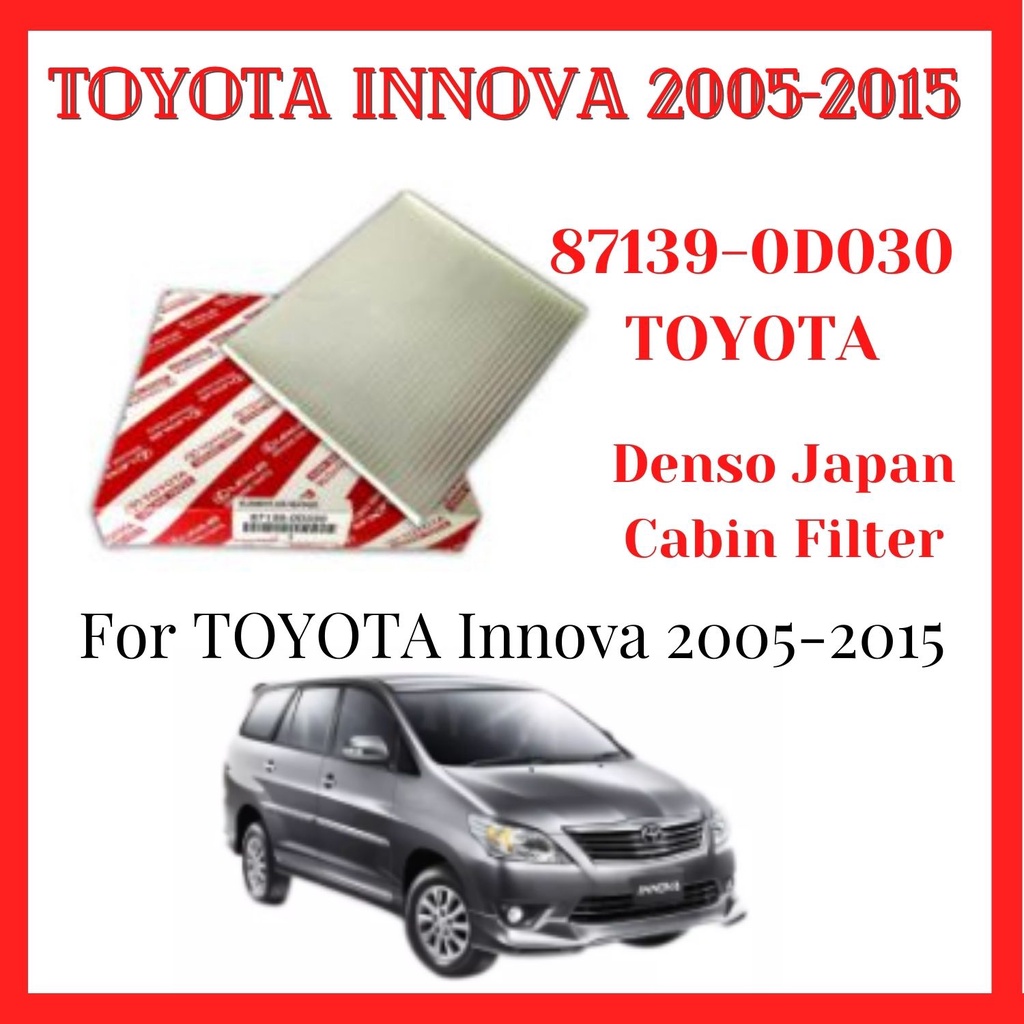 TOYOTA Innova 2005-2015 Denso Cabin Filter (87139-0D030) | Shopee ...