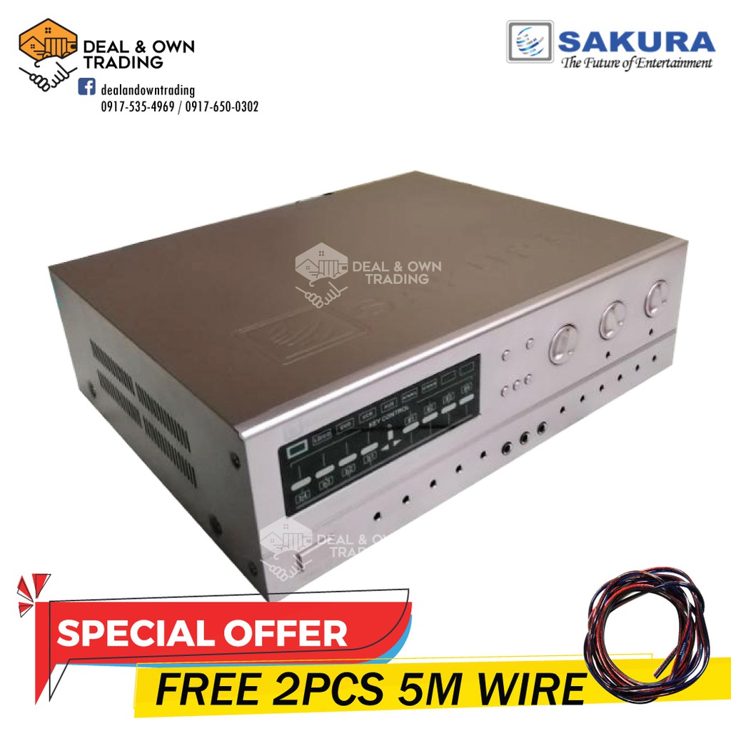 Sakura AV-757 1650 Watts x 2CH Digital Karaoke Mixing Amplifier | Shopee Philippines