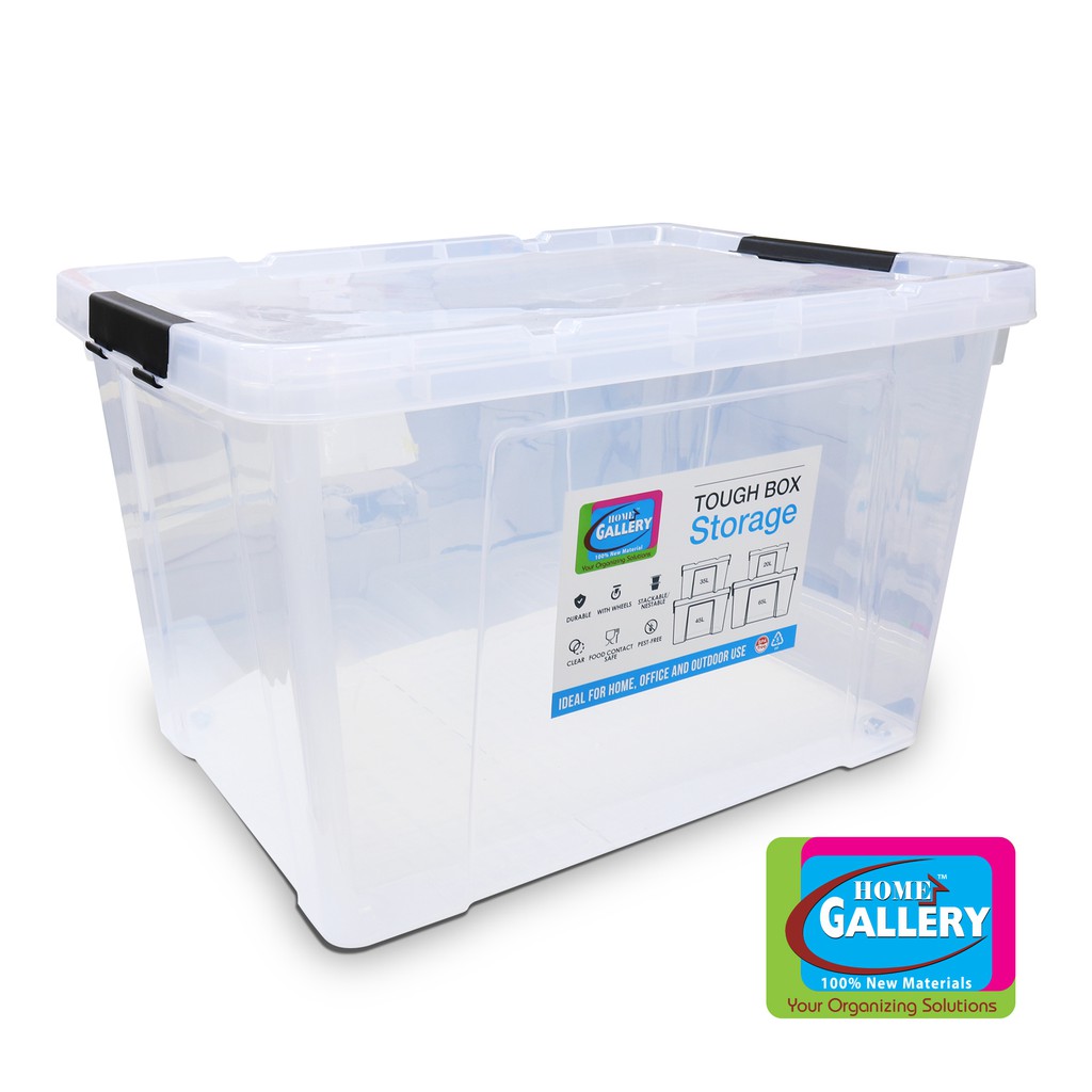 Home Gallery Tough Box Storage, 65L Capacity | Dimension: L58 ...